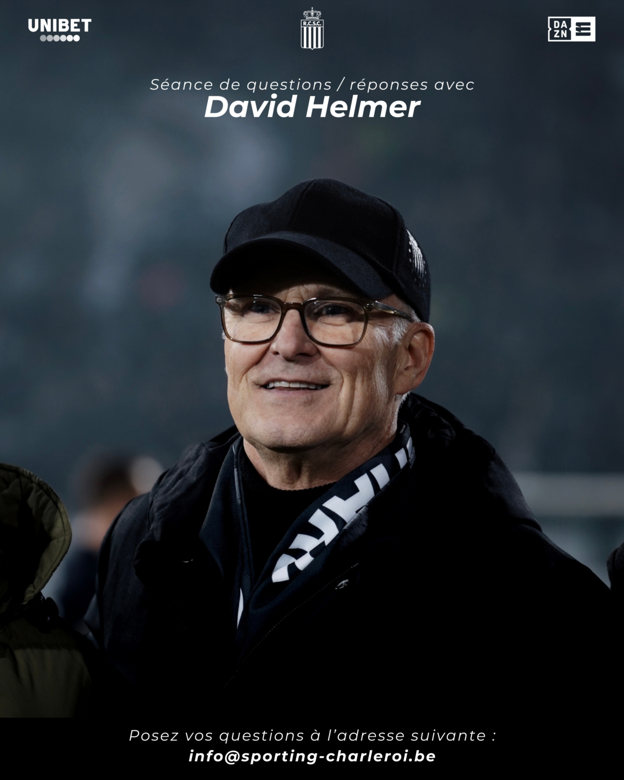 Posez vos questions à David Helmer ! - RCSC - Sporting de Charleroi